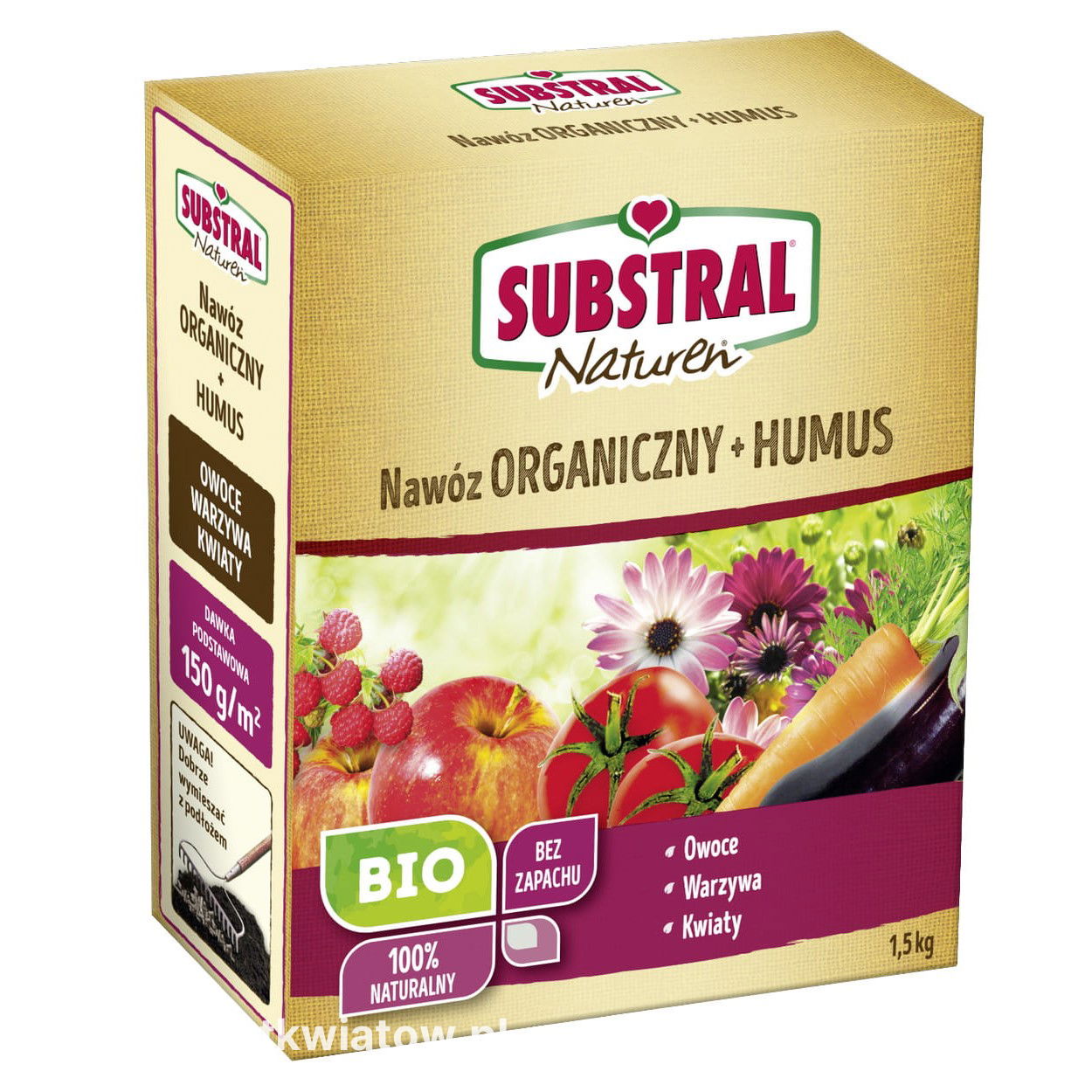 BIO - Nawóz naturalny i humus - Substral - 1,5 kg - Sklep Świat Kwiatów | Dostawa gratis!